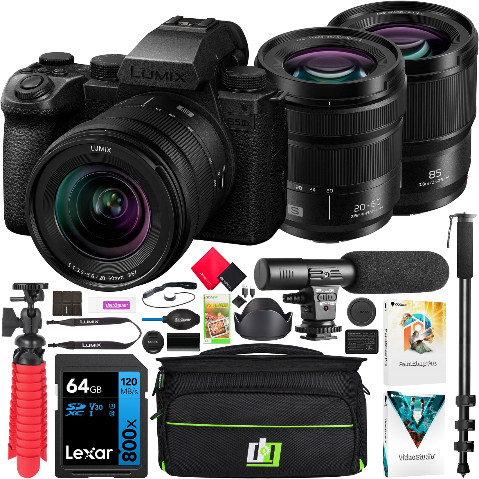 Panasonic LUMIX S5IIX Full Frame Mirrorless Camera with 2 Lens Kit 20 ...