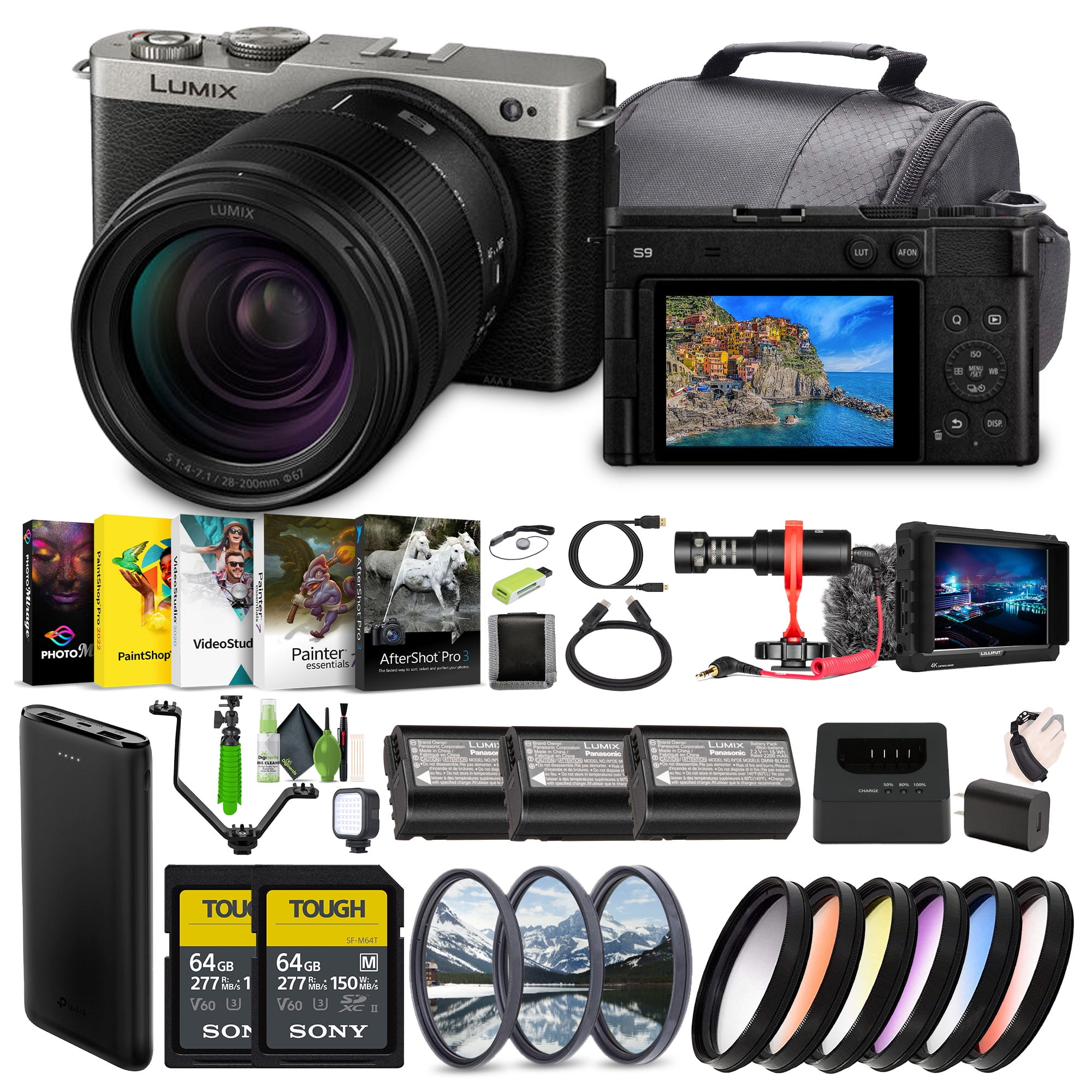 Panasonic LUMIX S9 Mirrorless Full Frame Camera Bundle with 28-200mm L ...