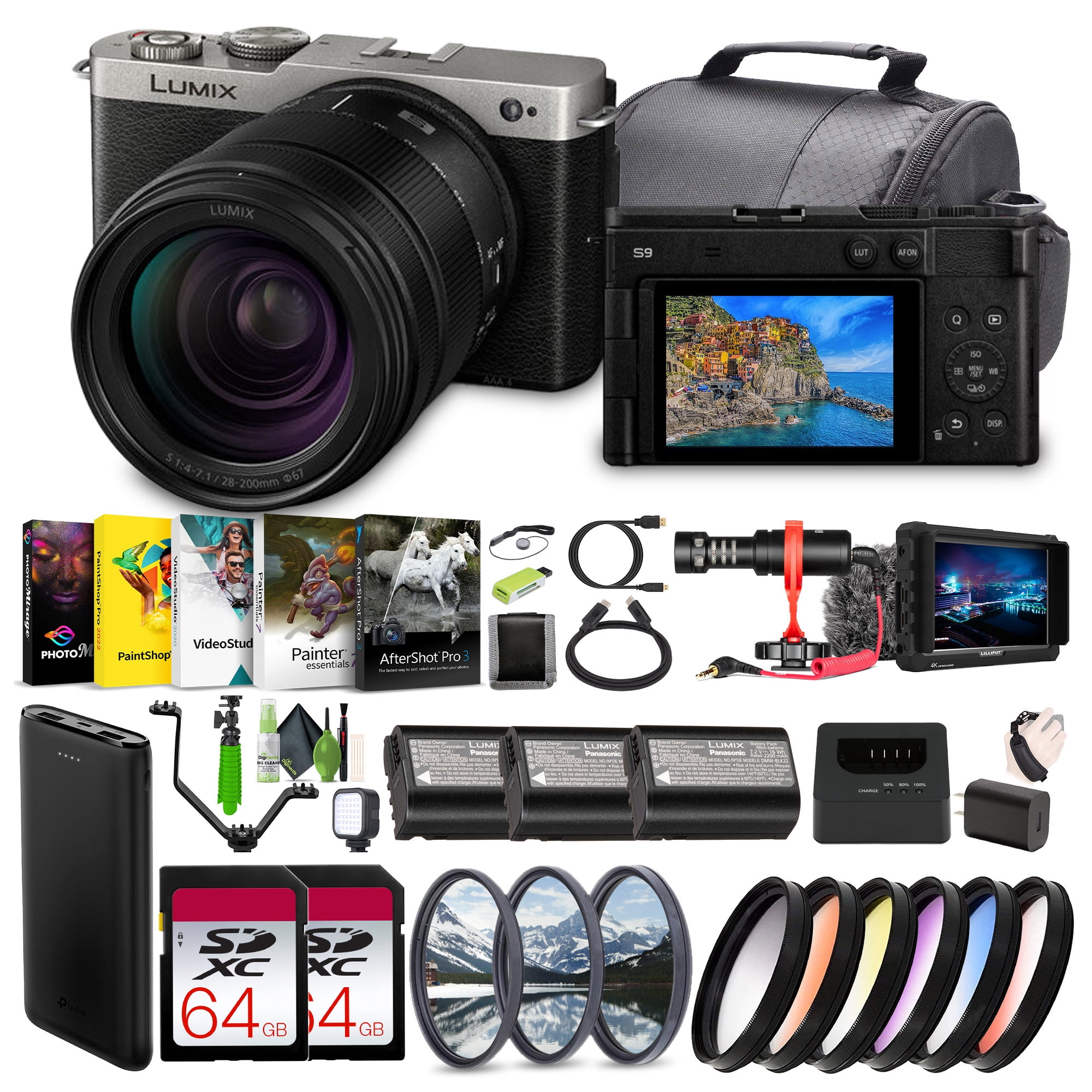 Panasonic LUMIX S9 Mirrorless Full Frame Camera Bundle with 28-200mm L ...