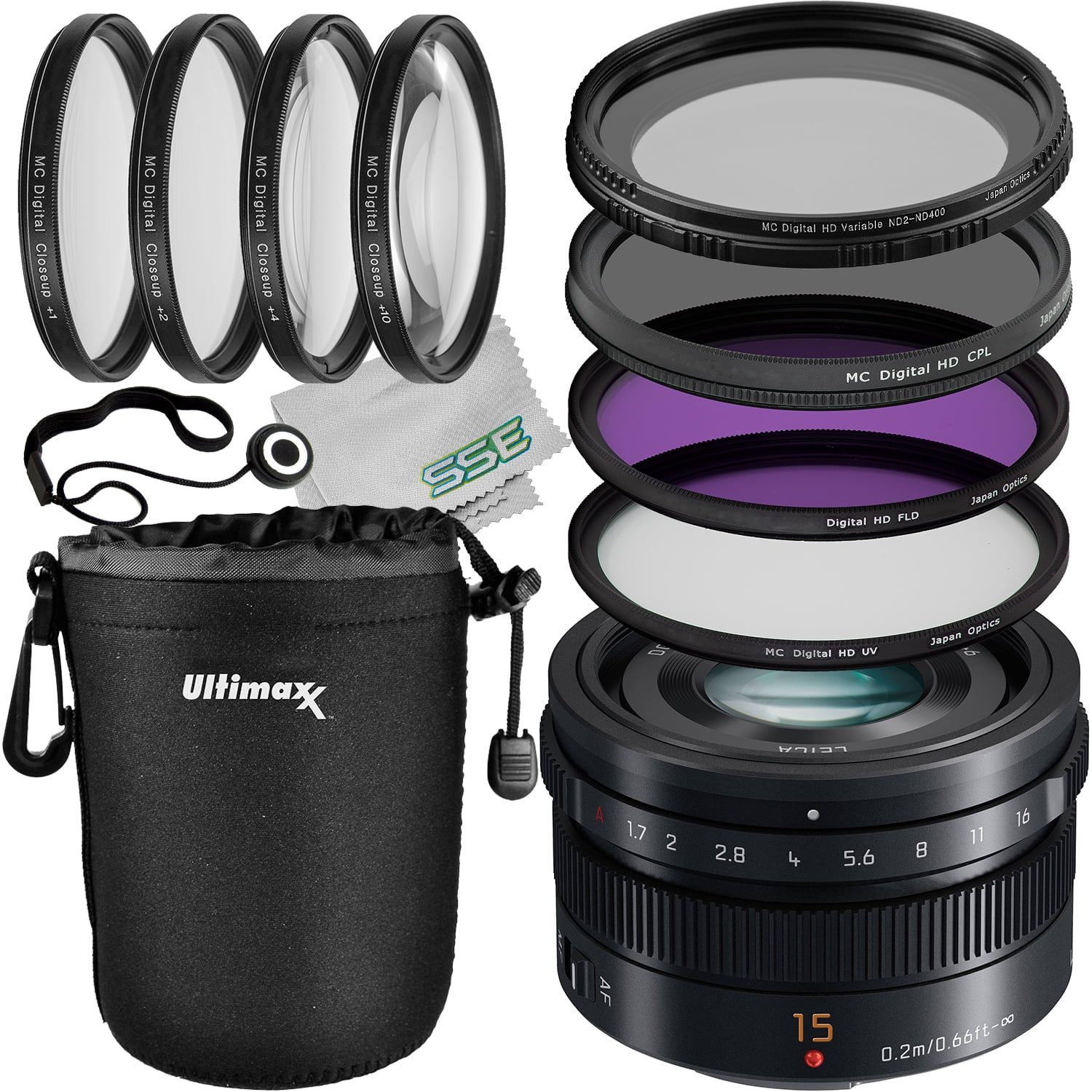Panasonic Leica DG Summilux 15mm f/1.7 ASPH. Lens with Essential ...