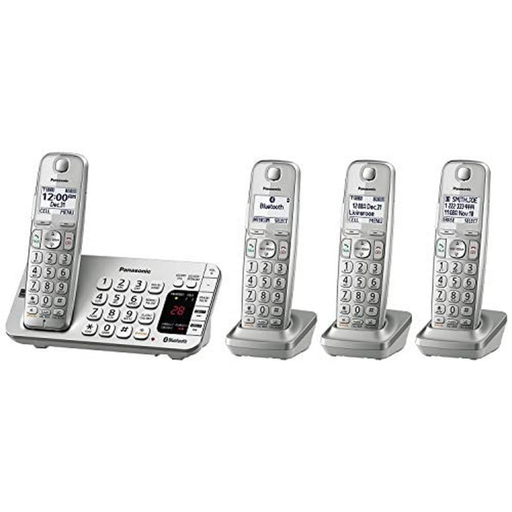 Panasonic Link2Cell Bluetooth Cordless DECT 6.0 Expandable Phone System with Answering Machine ...
