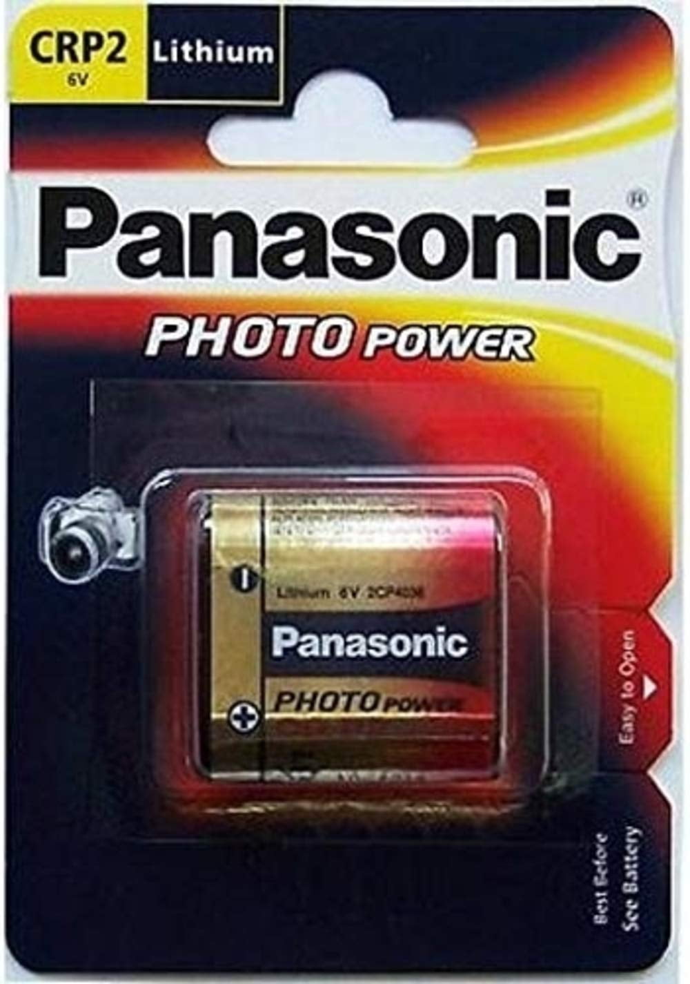 Panasonic Lithium 6V Photo Power Battery CR-P2 CRP2 - Improved Life ...