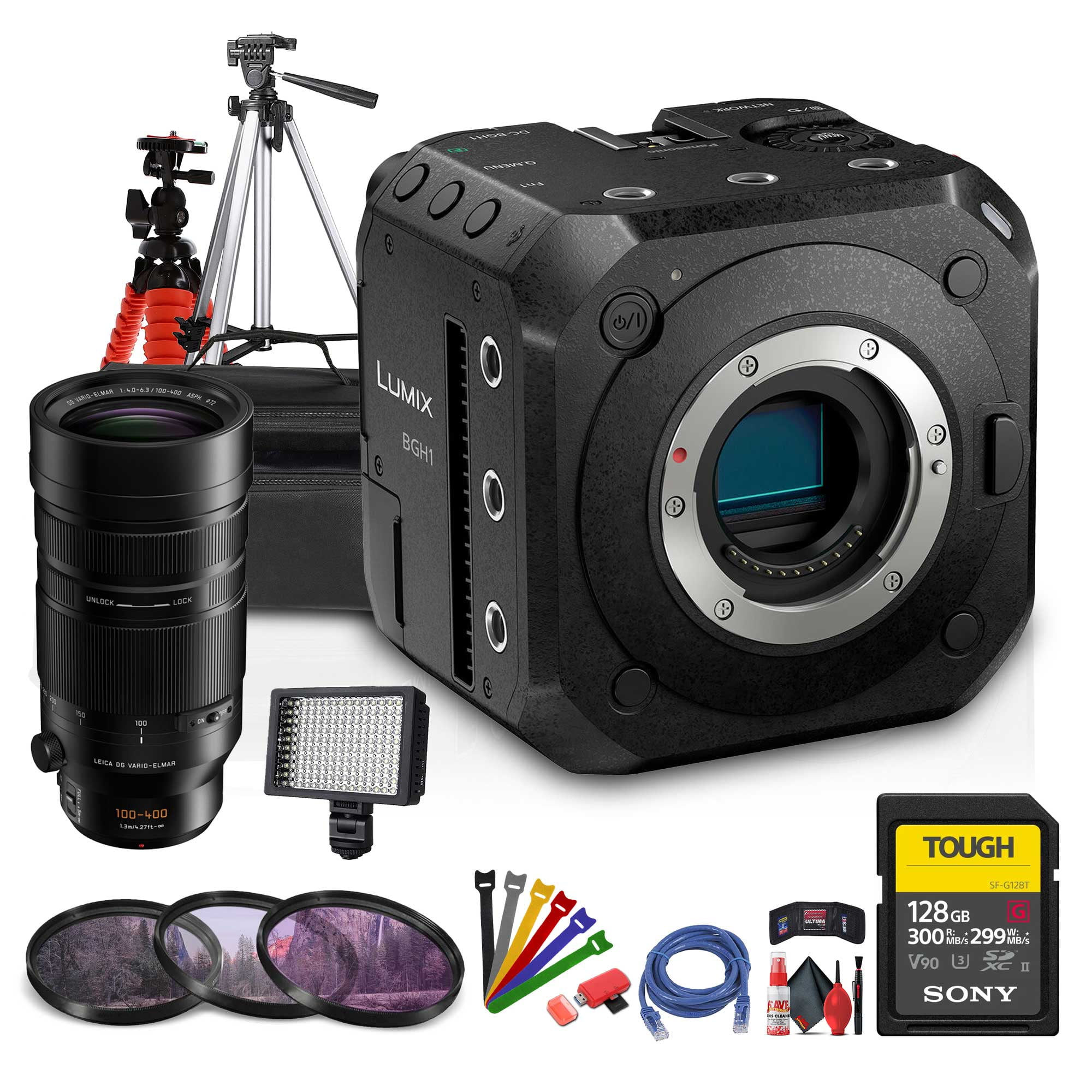 Panasonic Lumix BGH1 4K Box Cinema Camera (DC-BGH1) + Panasonic 100 ...