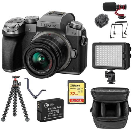 Panasonic Lumix DMC-G7 Mirrorless Camera with Lumix G Vario 14-42mm ...