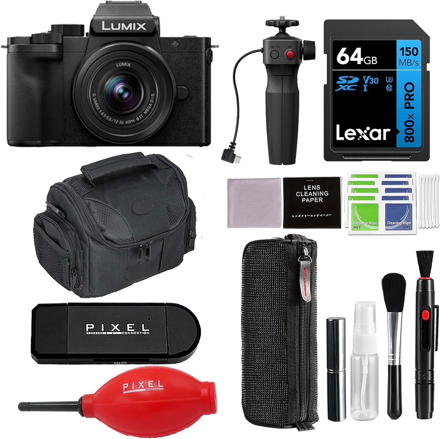 Panasonic Lumix G100D Mirrorless Camera with 12-32mm Lens and Tripod ...