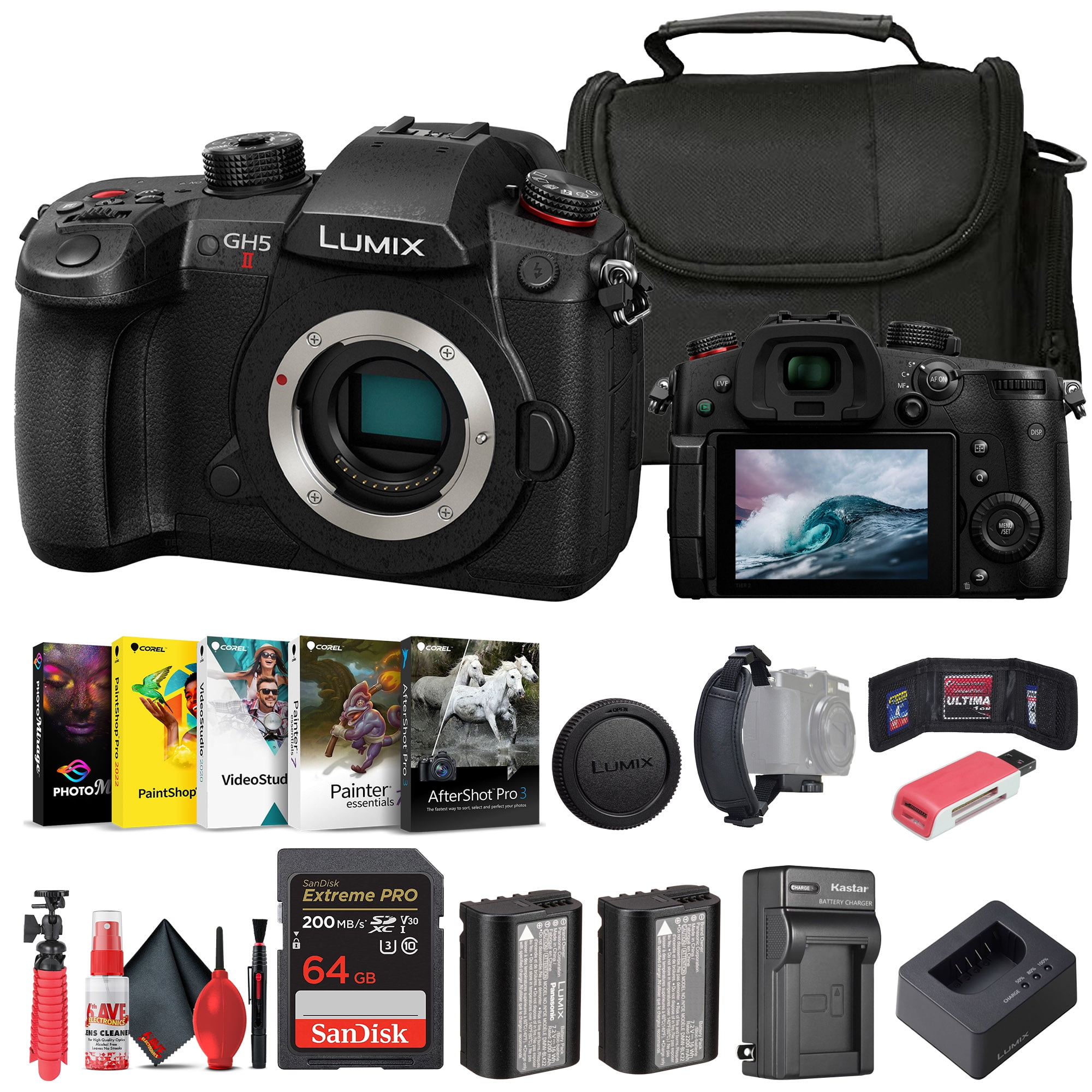 Panasonic Lumix GH5 II Camera with Accessories, 64Gb Card, Charger ...