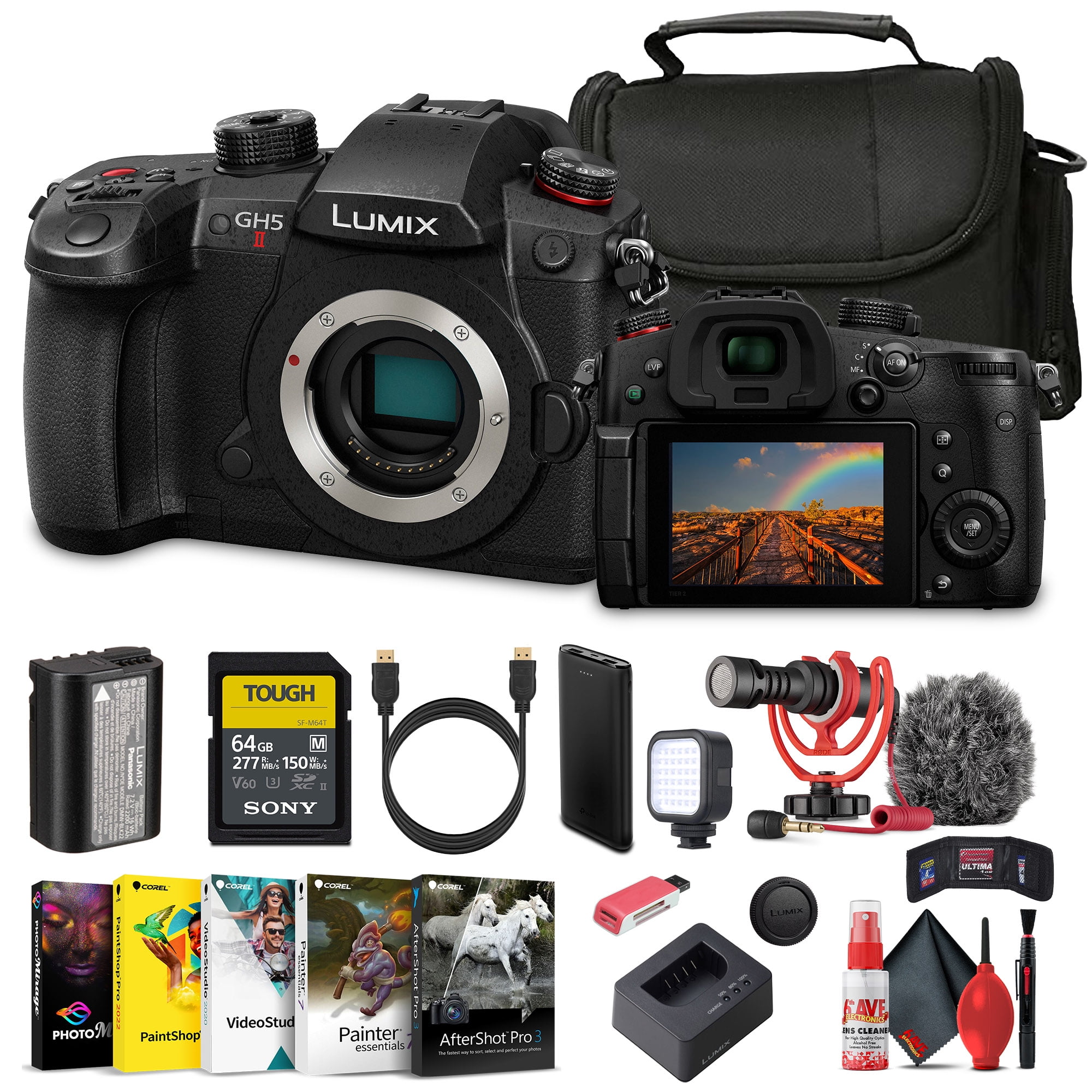 Panasonic Lumix GH5 II Mirrorless Camera with Rode Camera Mount ...