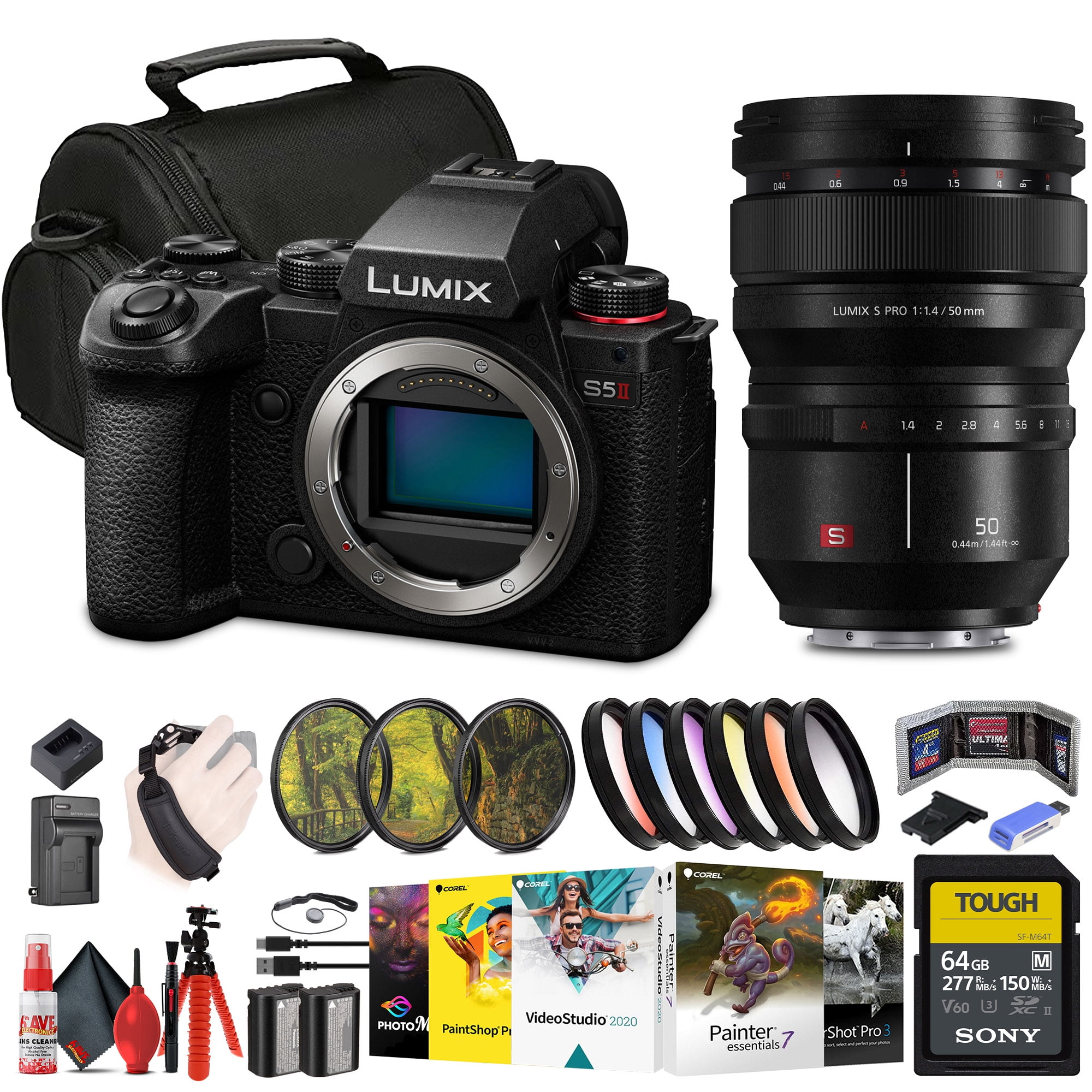 Panasonic Lumix S5 II Mirrorless Camera (DC-S5M2BODY) + Panasonic Lumix ...