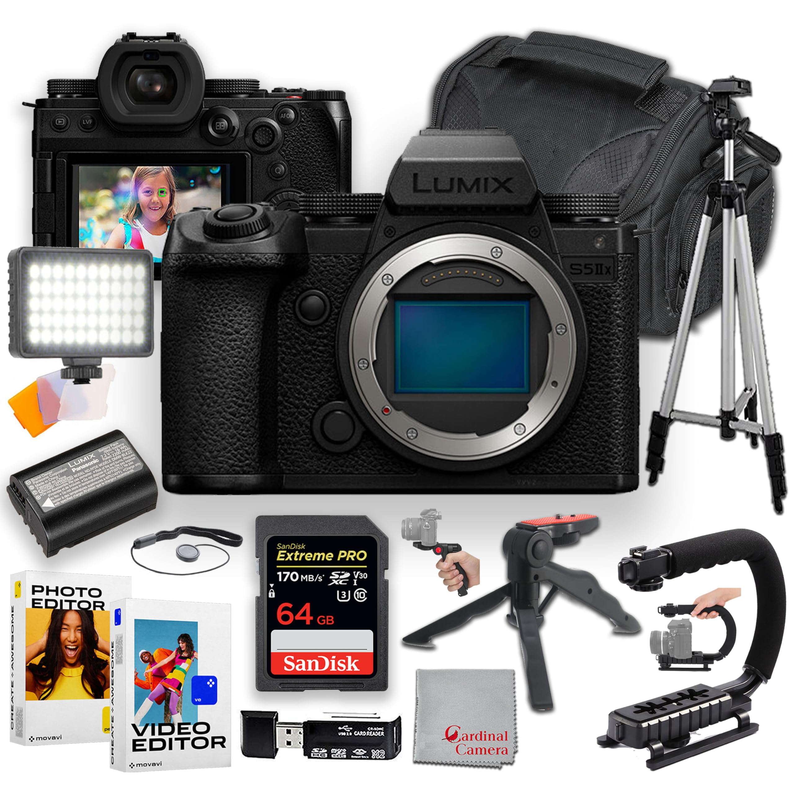 Panasonic Lumix S5 IIX Mirrorless Camera | 24.2MP | LED Video Light ...