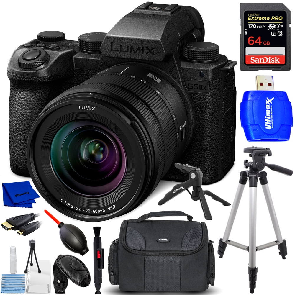 Panasonic Lumix S5 IIX Mirrorless Camera and S 20-60mm Lens - 12PC ...
