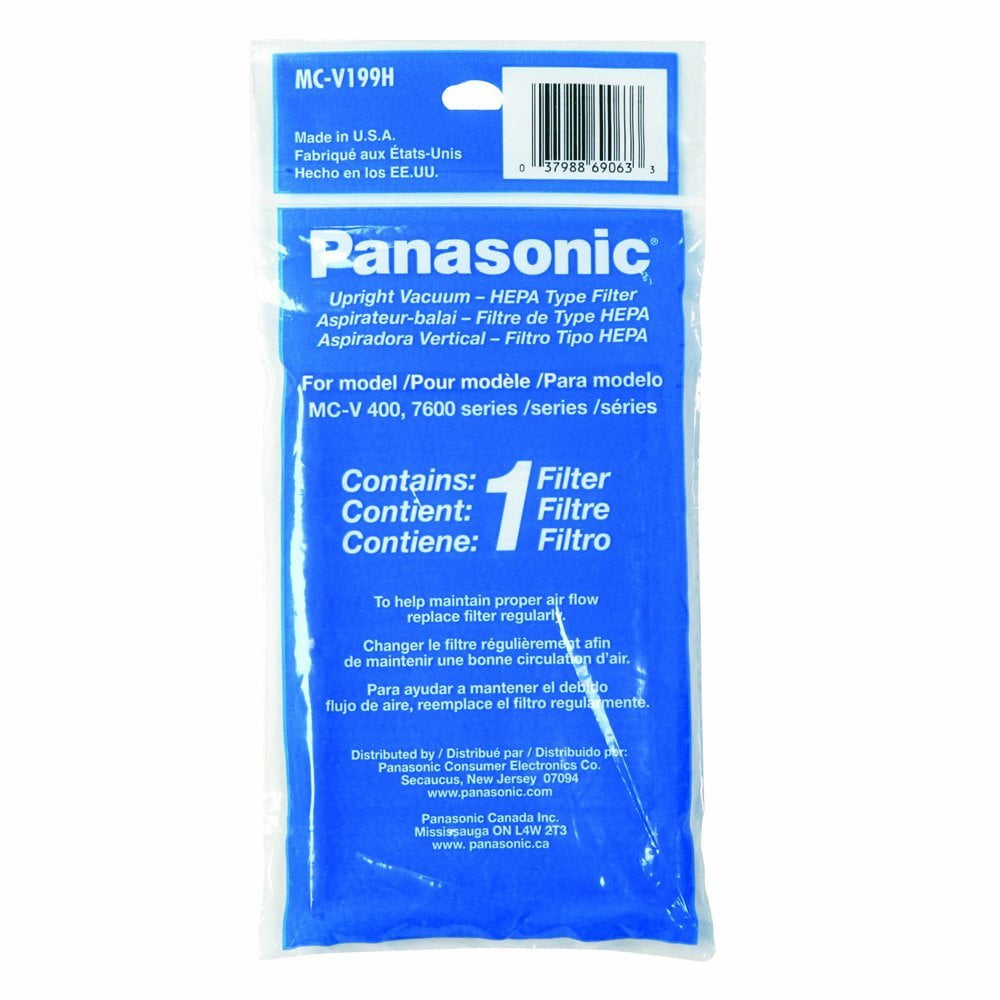 Panasonic MC-V199H HEPA Filter for MC-UL671 and MC-UL675 Upright Vacuum ...