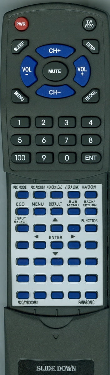 Panasonic N2QAYB000681 Replacement Remote Control For TV Model PTAR100U ...