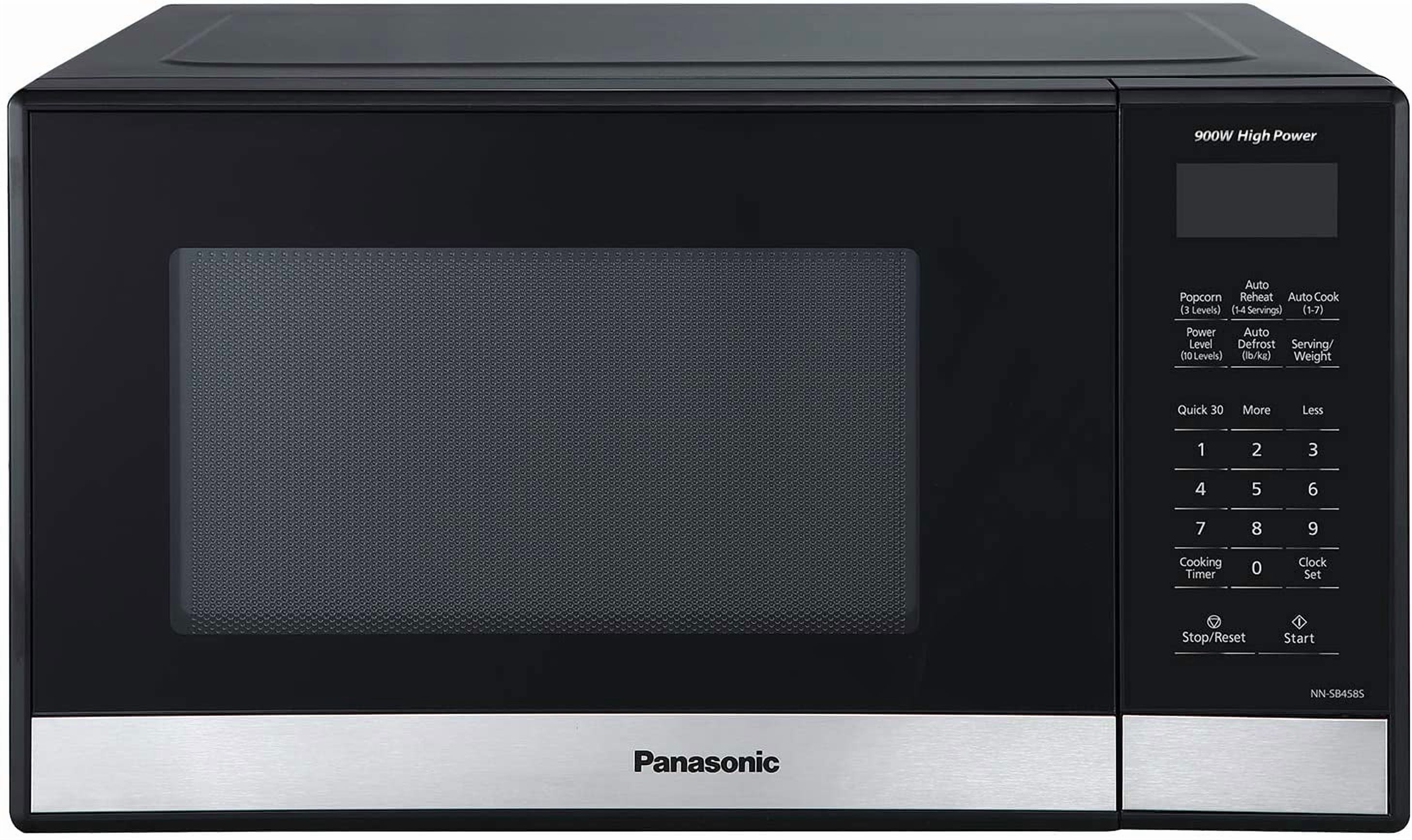 Panasonic NN-SB458S Compact Microwave, 0.9 cft, Stainless Steel ...
