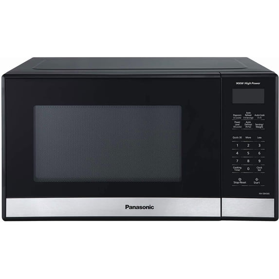 Panasonic NN-SB458S Compact Microwave, 0.9 cft, Stainless Steel ...