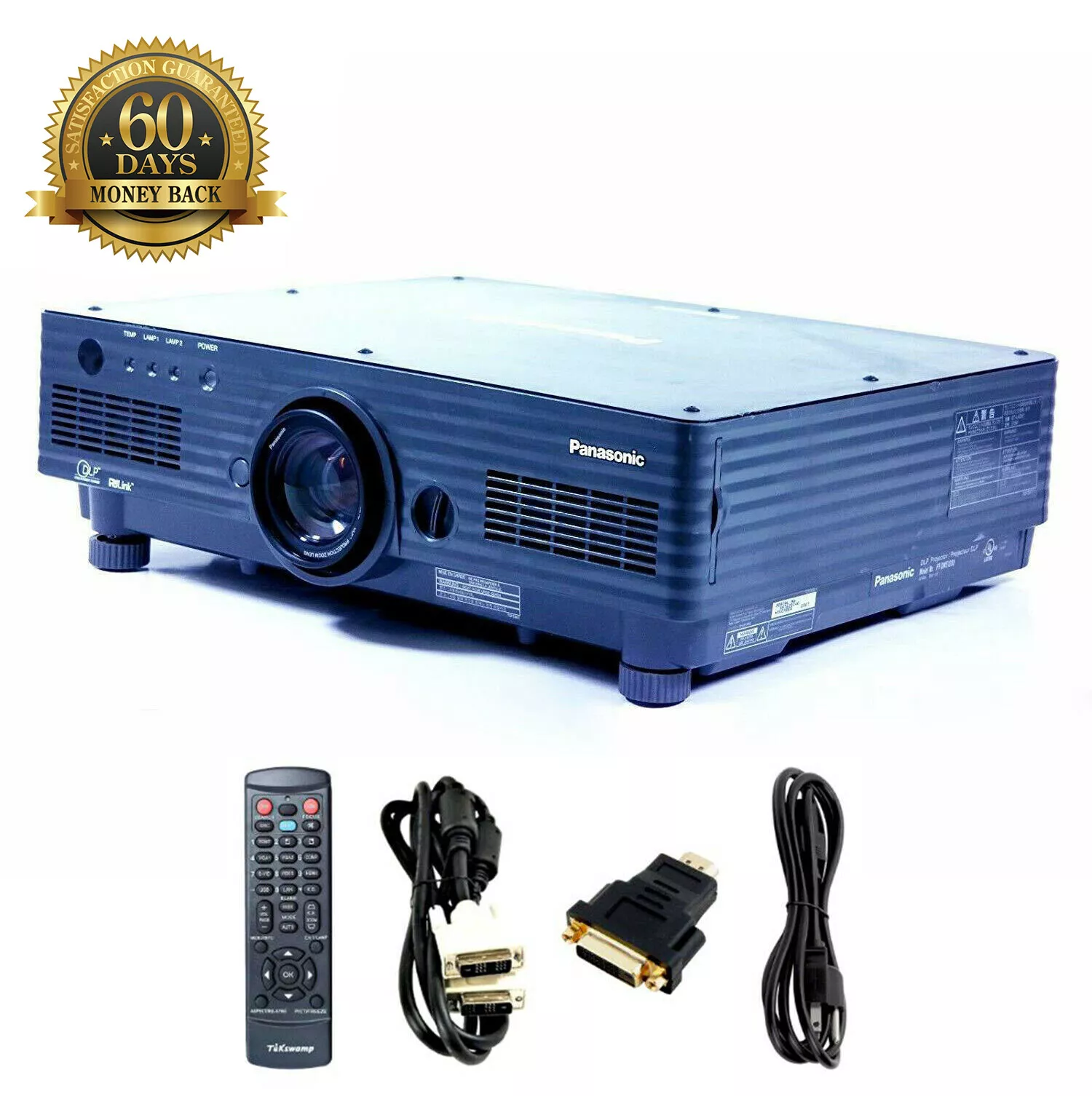 Pre-Owned Panasonic PT-DW5100U DLP Projector 5500 ANSI HD HDMI-adapter ...