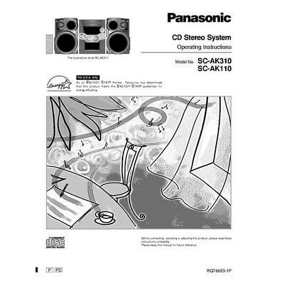 Panasonic SA-AK110 SA-AK310 CD Stereo System Owners Instruction Manual ...