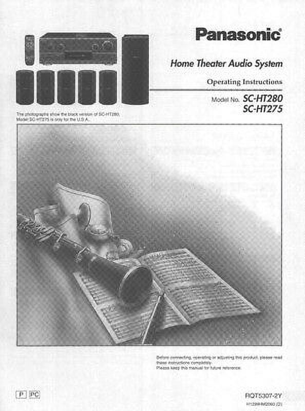 Panasonic SA-HT275 SA-HT280 Home Theater System Owners Instruction ...