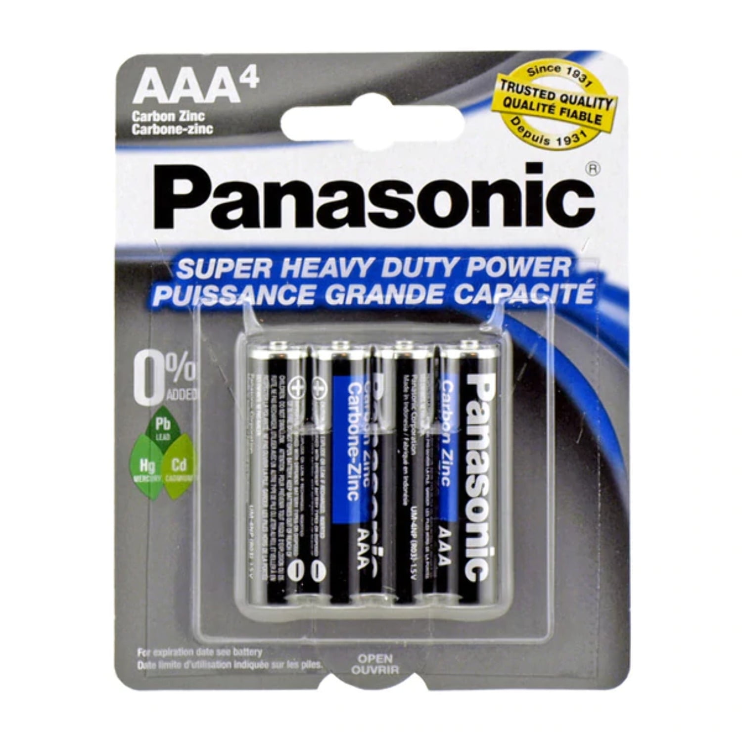 Panasonic Super Heavy Duty UM-4NPA - Battery 4 x AAA - Walmart.com
