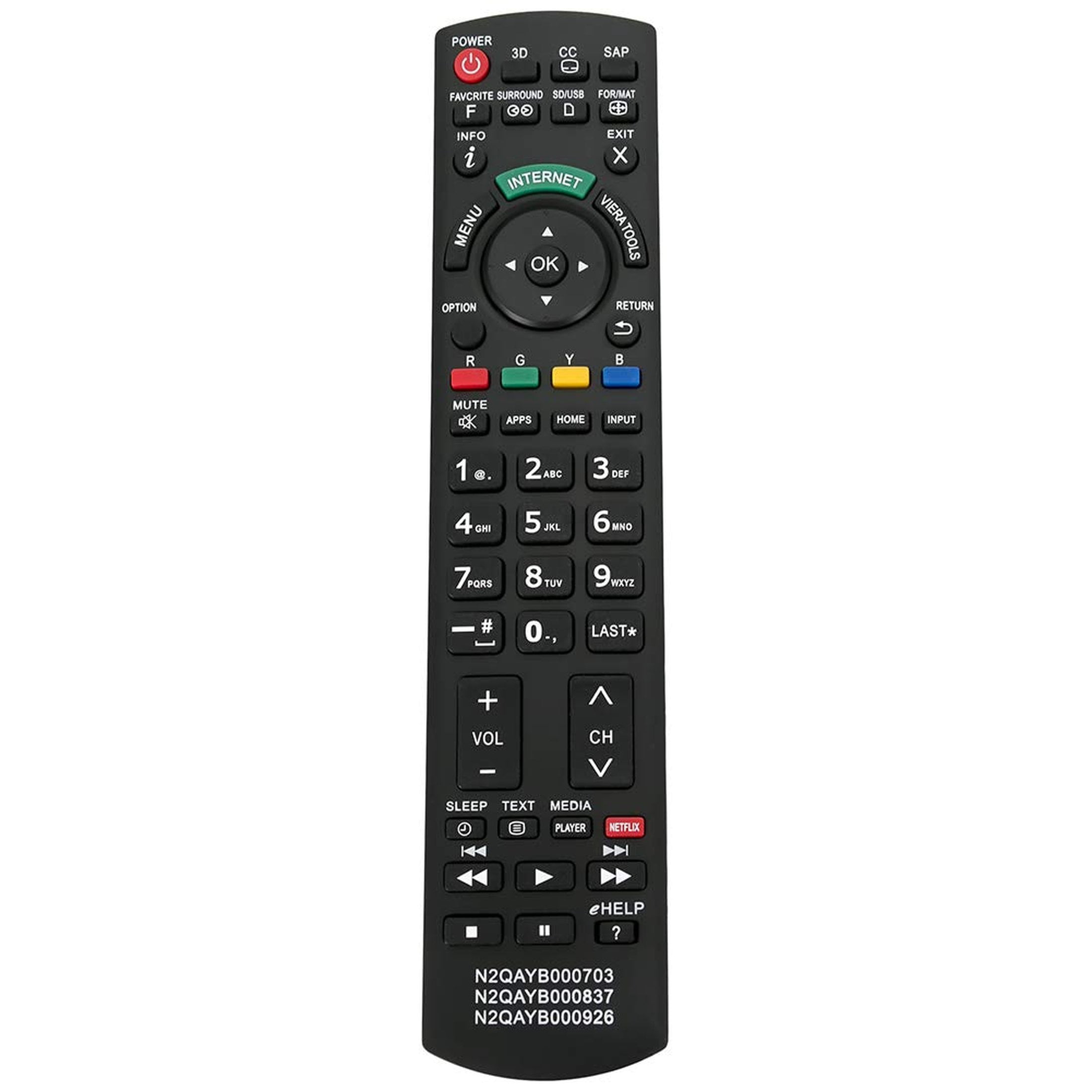 Panasonic TV Replacement Remote Control for Multiple Models - Walmart.com