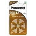 Panasonic PR312 Size 312 Zinc Air Ultra-Compact Lightweight Hearing Aid Battery, 1.4V, 3 Years ...