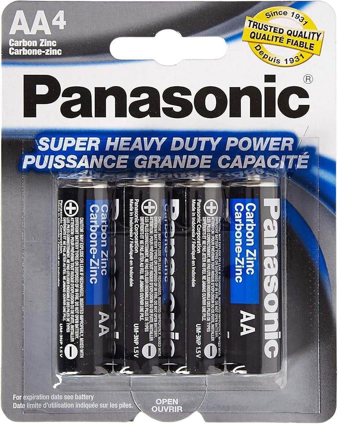 Panasonic jghv 48 Pack Super Heavy Duty AA Batteries Retail Packaging ...