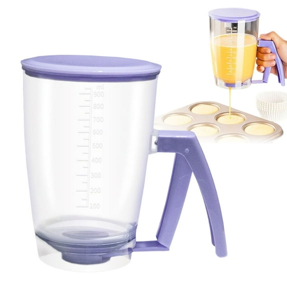 Pancake Batter Dispenser – 900ML Batter Dispenser with Squeeze Handle ...
