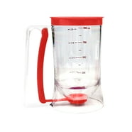 Chef Buddy 4-Cup Pancake Batter Dispenser with Squeeze Handle (Red ...