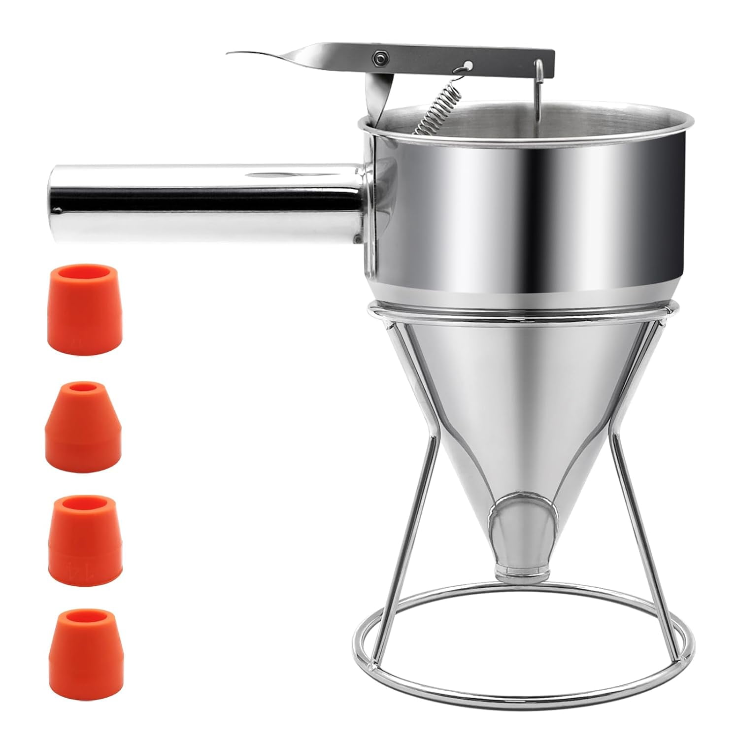 Pancake Batter Dispenser, Stainless Steel Funnel Cake Dispenser with ...
