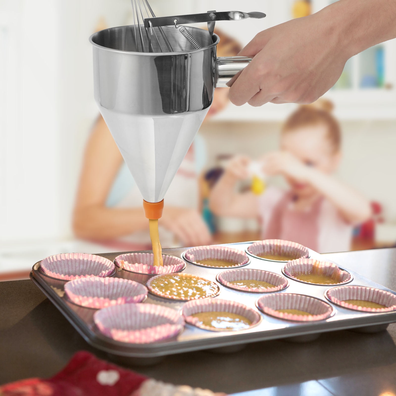 Pancake Batter Dispenser Stainless Steel Funnel Cake Dispenser with ...