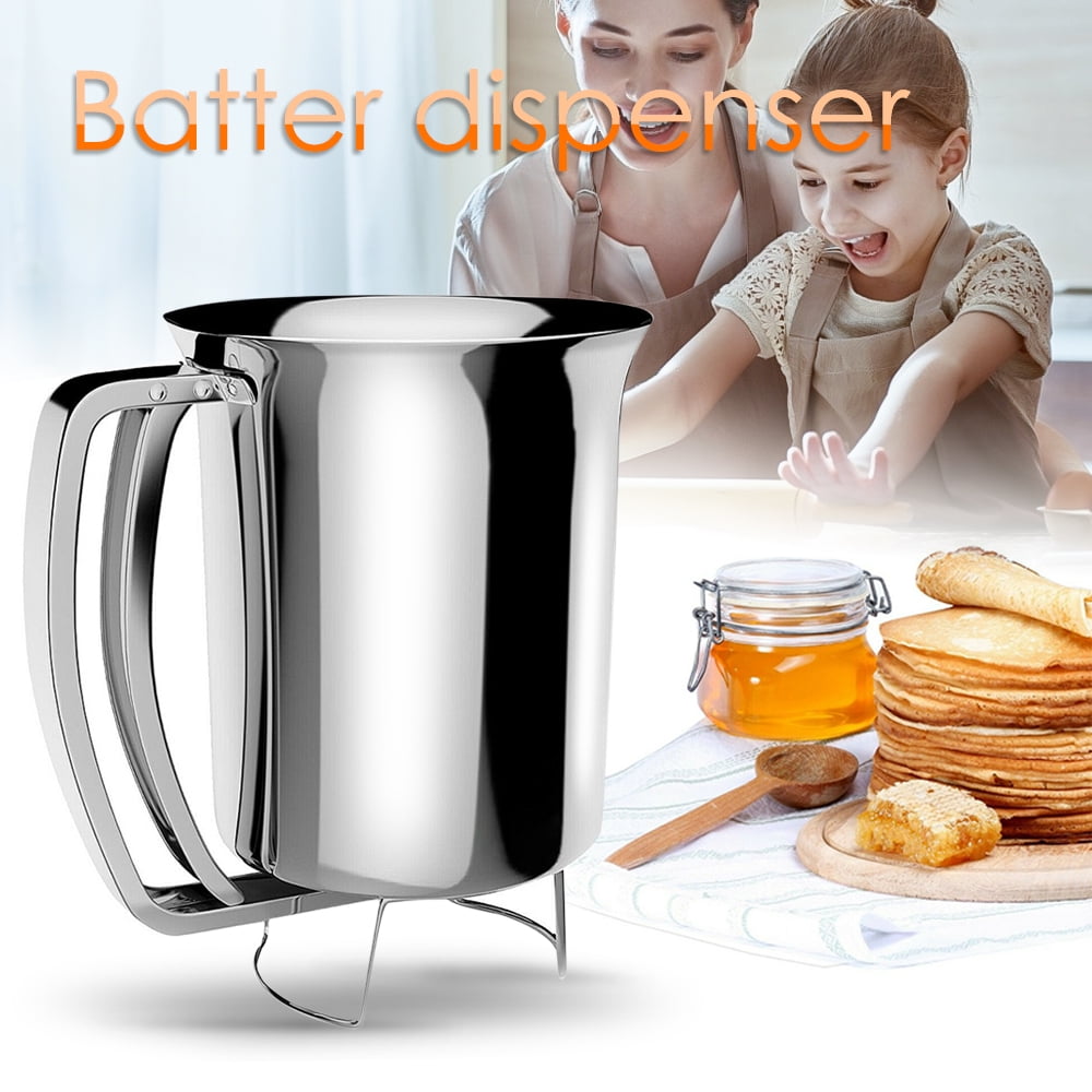 Pancake Batter Dispenser,Stainless Steel Handheld Pancake Batter Funnel ...