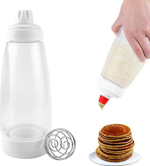 Pancake Batter Dispenser with Mixing Ball Pancake Cake Bakery Tool ...
