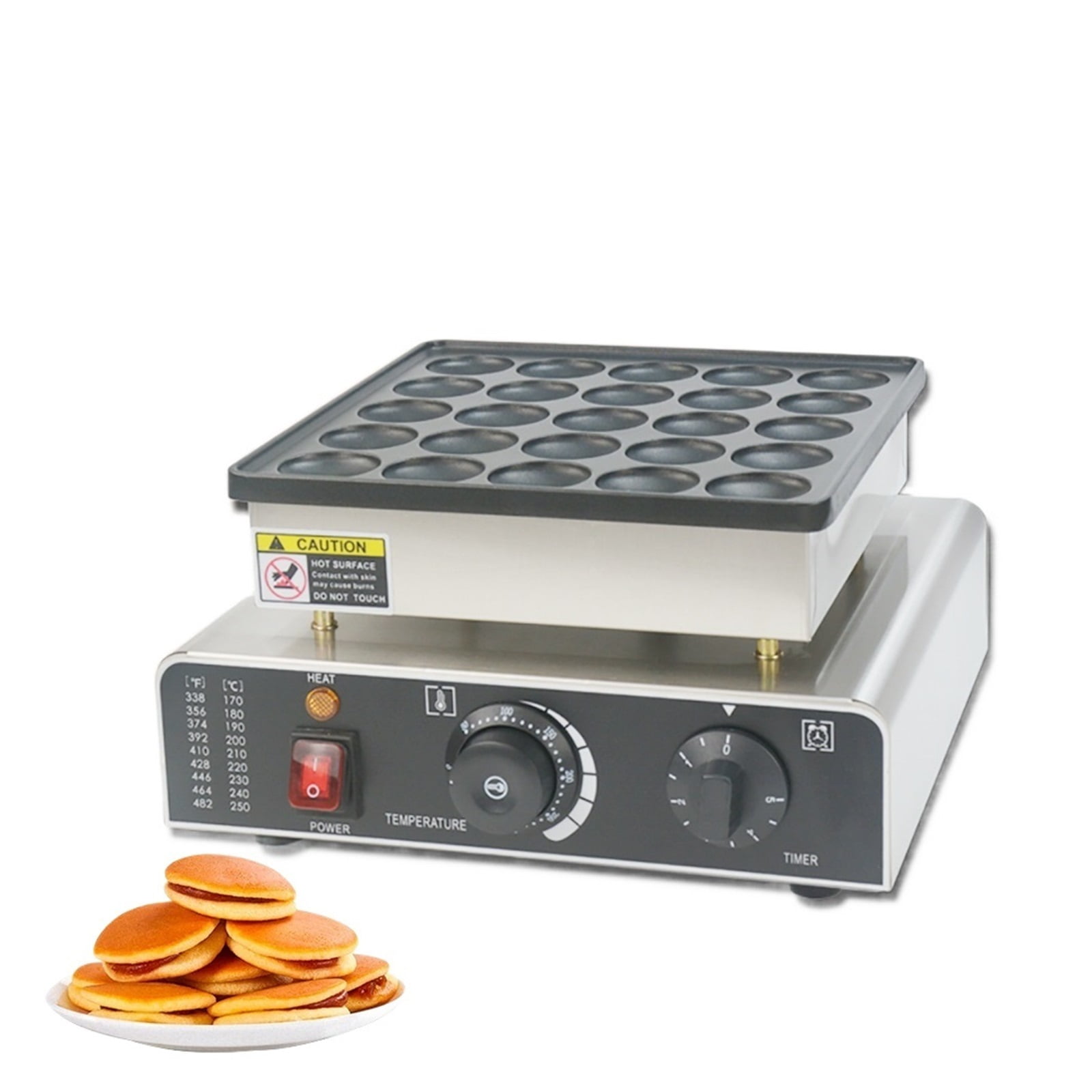 Pancake Machine 25 Holes Dutch Poffertjes Grill Mini Pancake Maker Non ...