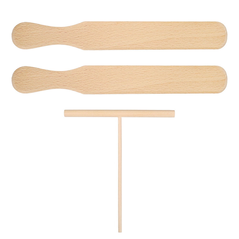 Pancake Rake Kitchen Making Tool DIY Spreader Wooden Spatula Turner ...