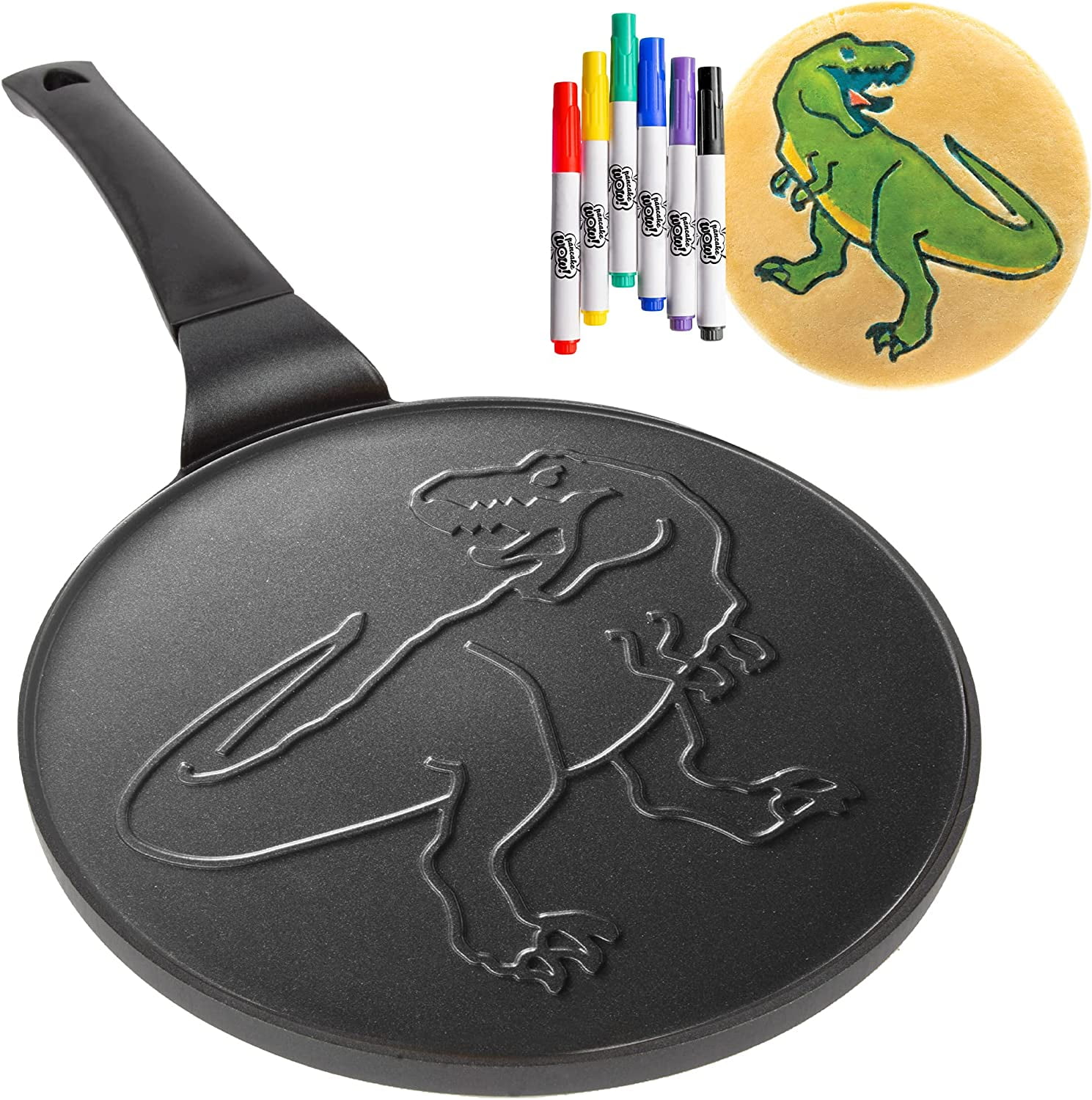 Pancake Wow! Jumbo Dinosaur Pancake Pan - Make Giant 10" Jurassic ...