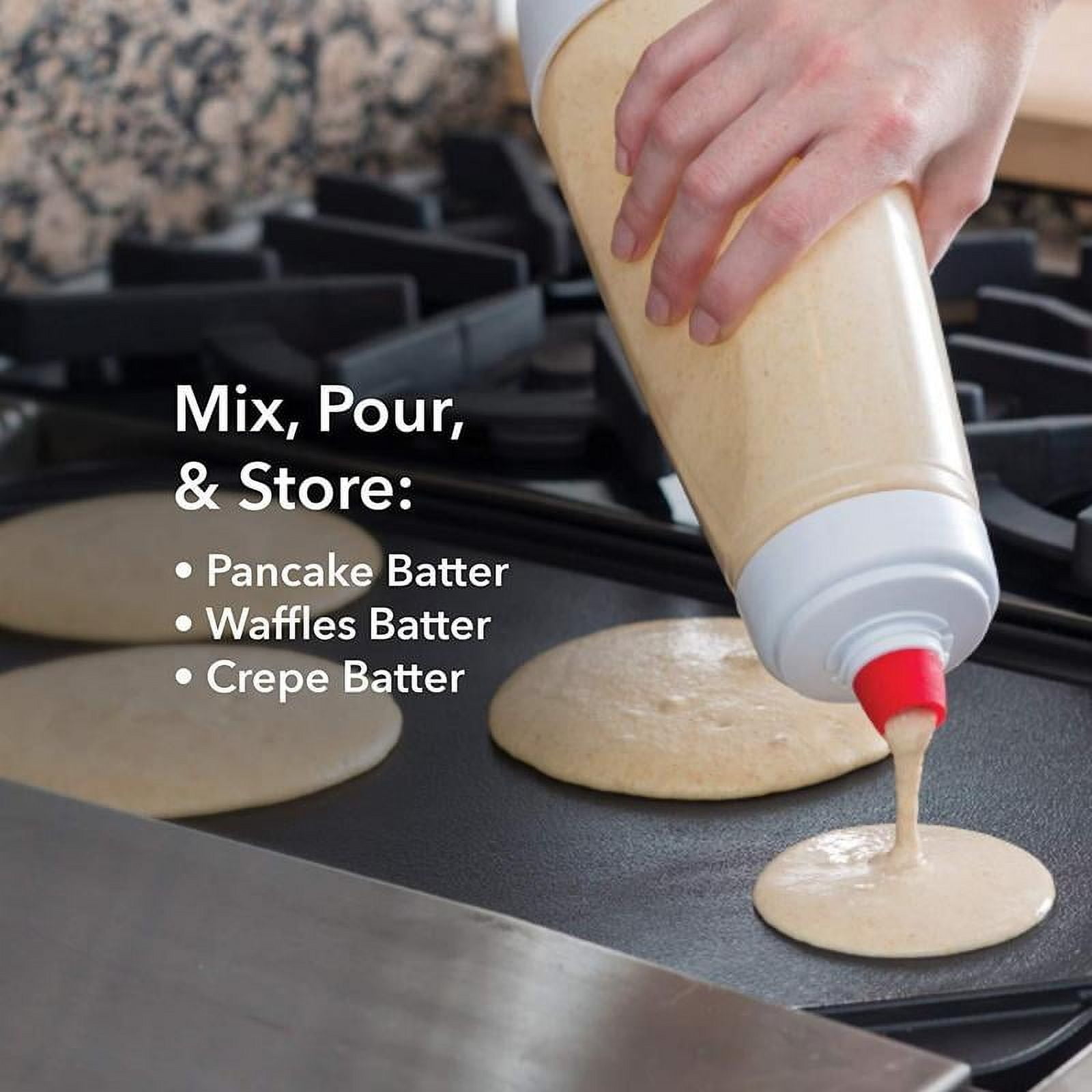Pancake batter dispenser, suitable for baking utensils such as pancakes ...