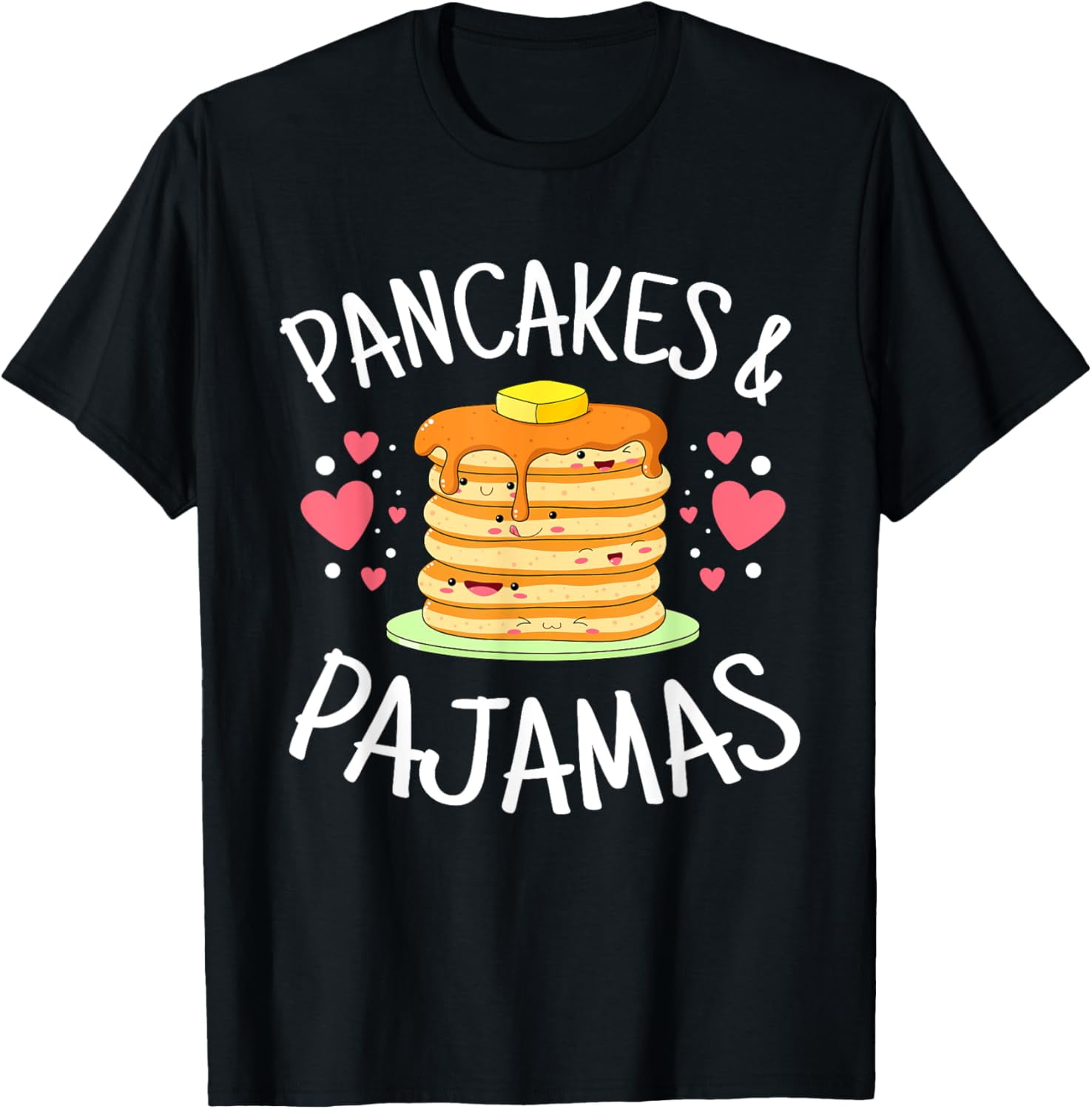 Pancakes And Pajamas Funny Cute Kawaii Pancake Lover T-Shirt - Walmart.com