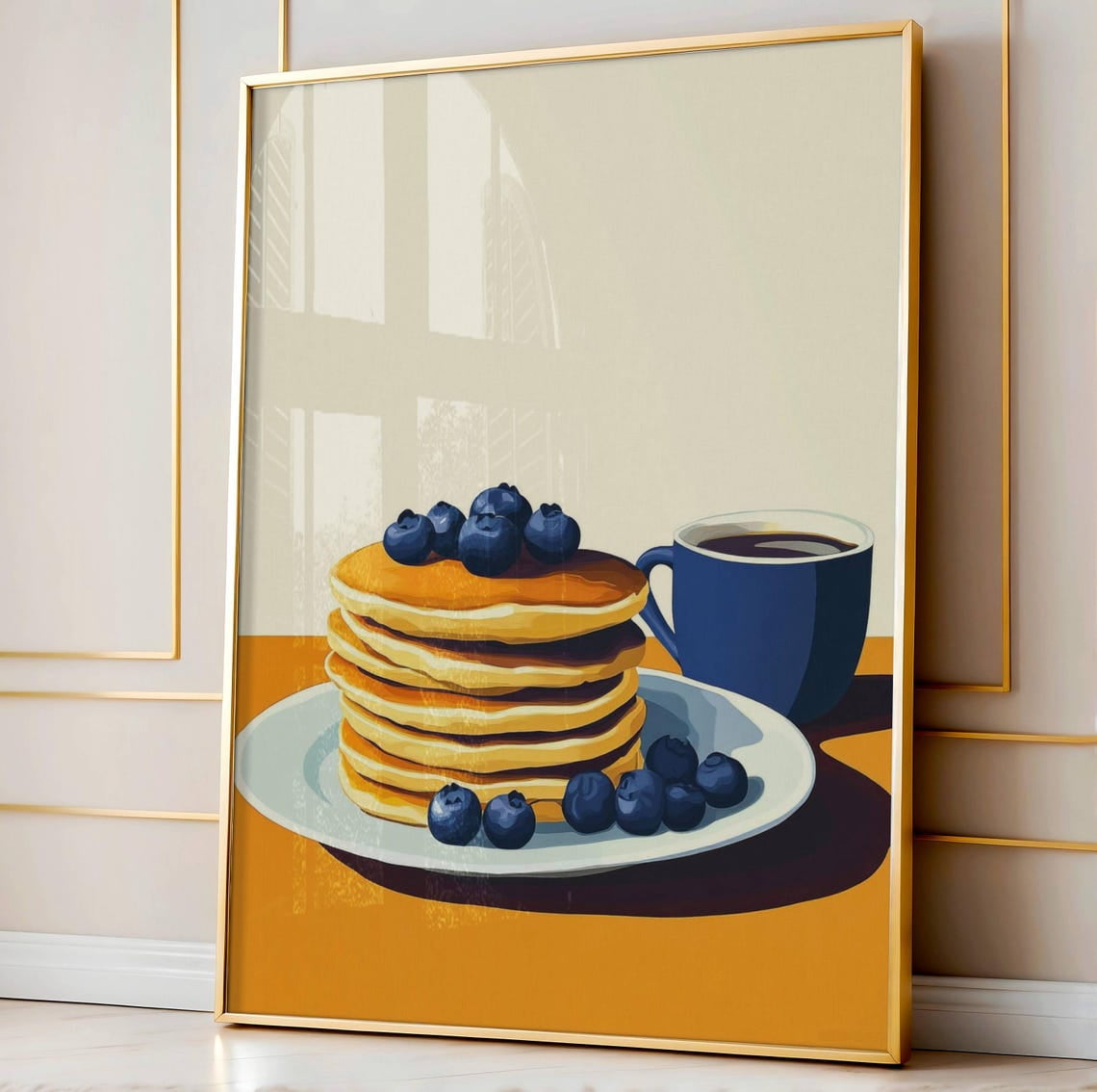 Pancakes Retro Breakfast Wall Art Coffee Brunch Poster Pastry Dining ...