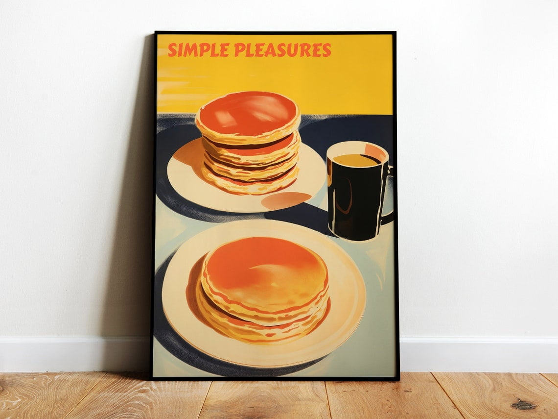 Pancakes Wall Art Breakfast Print Simple Pleasures Print Pancakes And ...