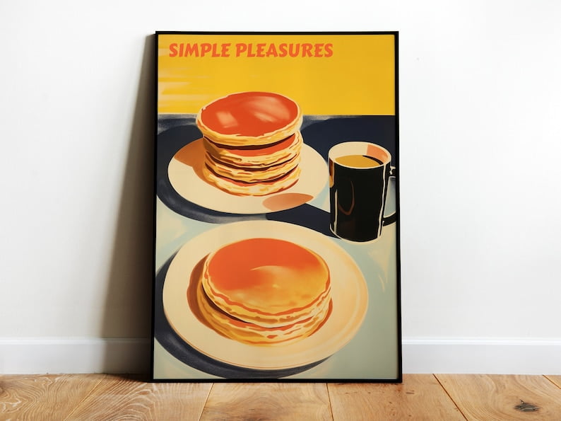 Pancakes Wall Art Printable, Breakfast Digital Print, Pancakes and ...