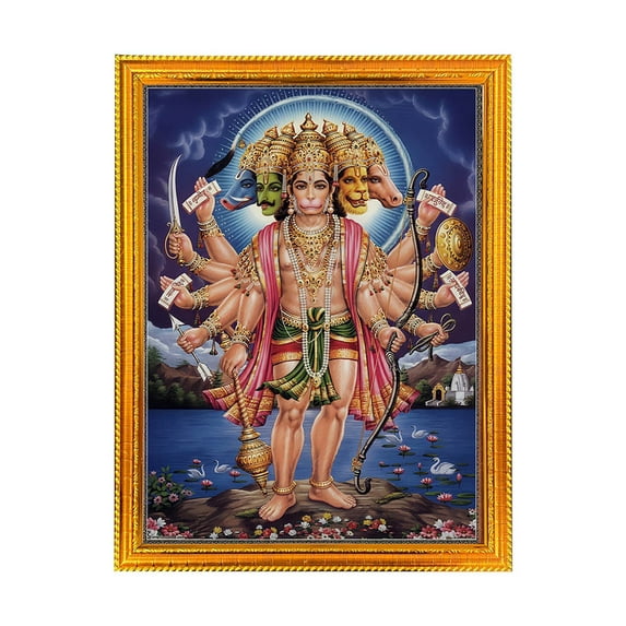 Panchmukhi Hanuman-Religious God Photo Frame for Home & Pooja Room ...
