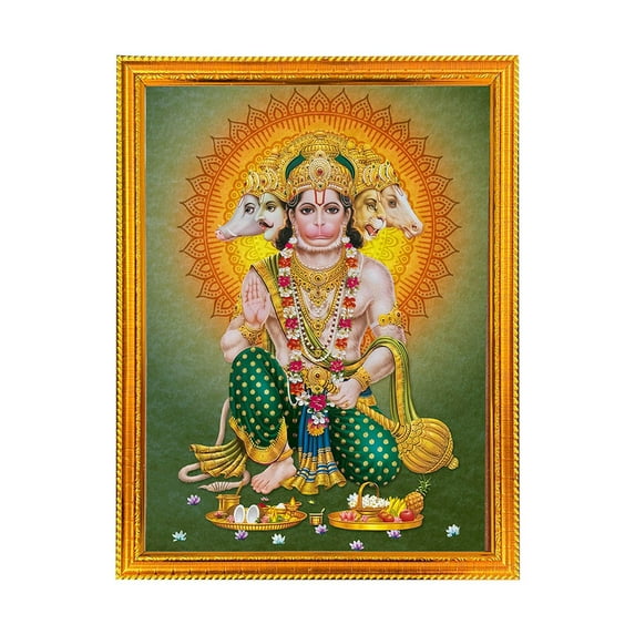 Panchmukhi Hanuman-Religious God Photo Frame for Home & Pooja Room ...