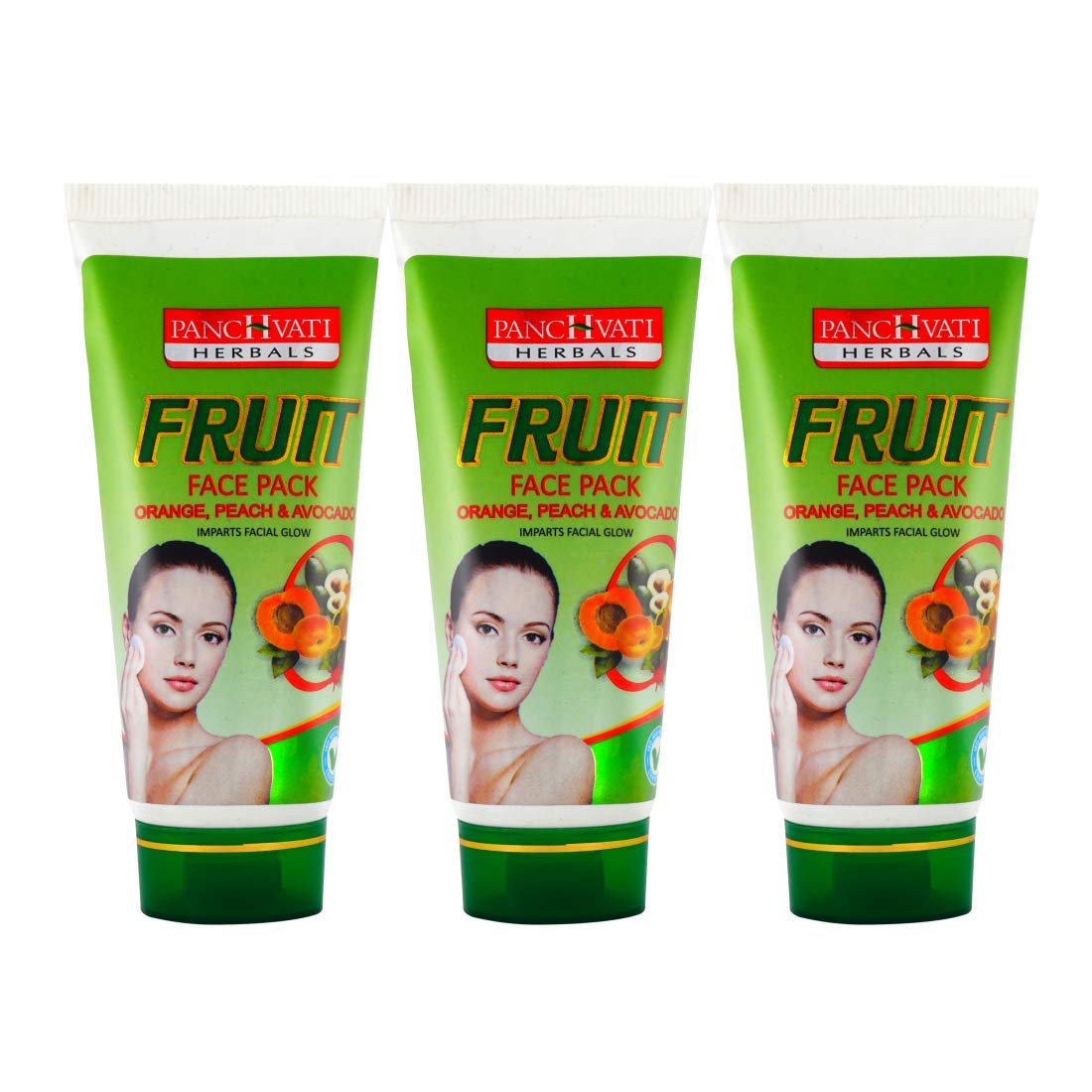 Panchvati Fruit Face Pack Orange, Peach & Avocado, 60 Ml, Pack Of 3 ...