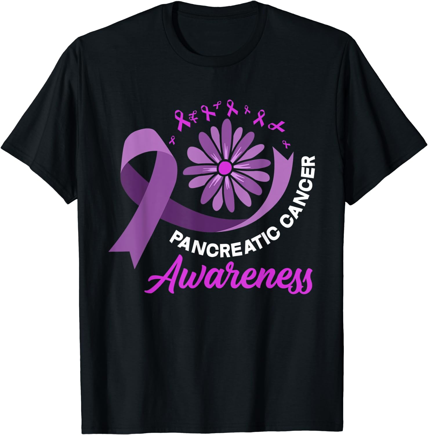 Pancreatic Cancer Awareness Ribbon Pancreatic Cancer Warrior T-Shirt ...