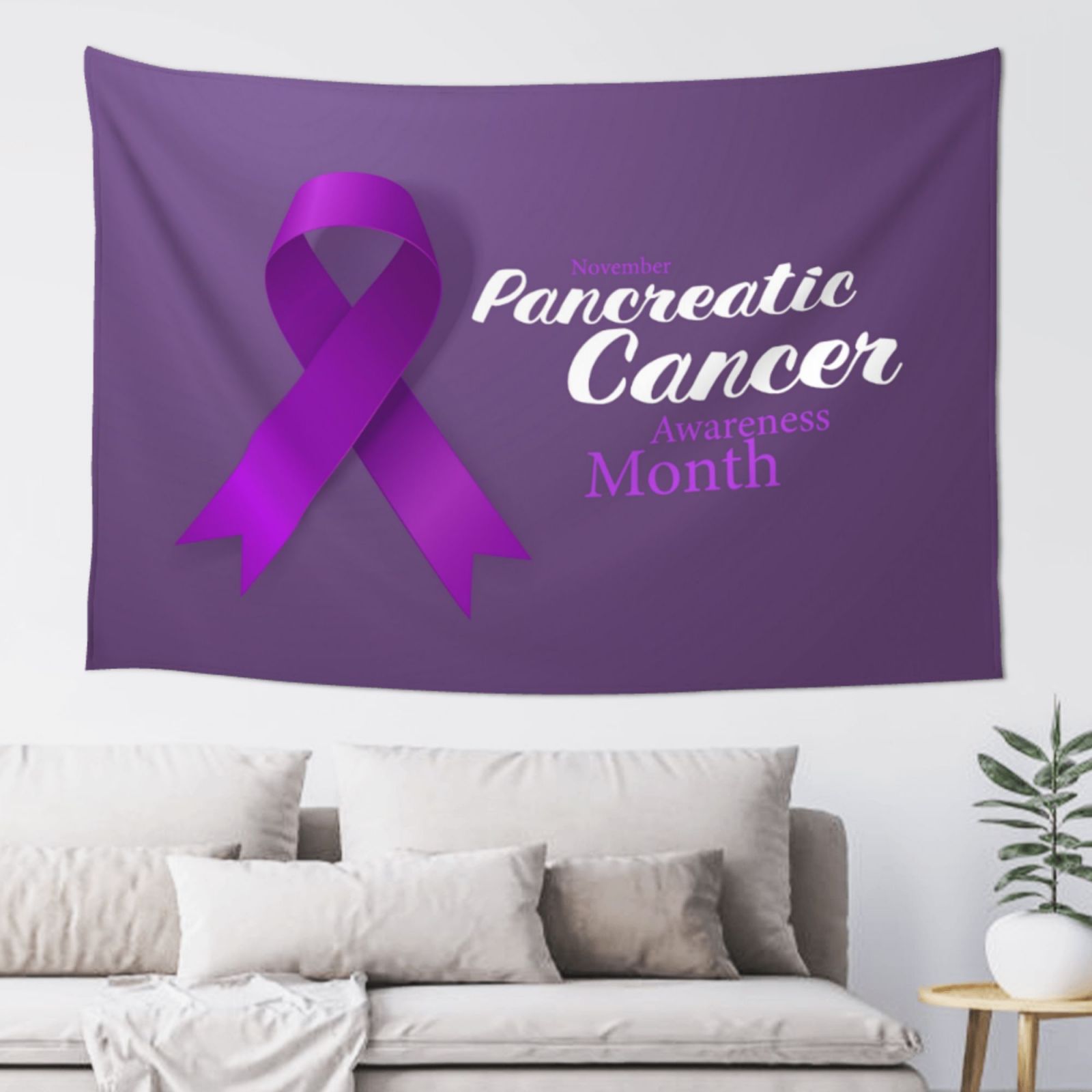Pancreatic Cancer Awareness Tapestry Banner BackdropFlag Photography ...