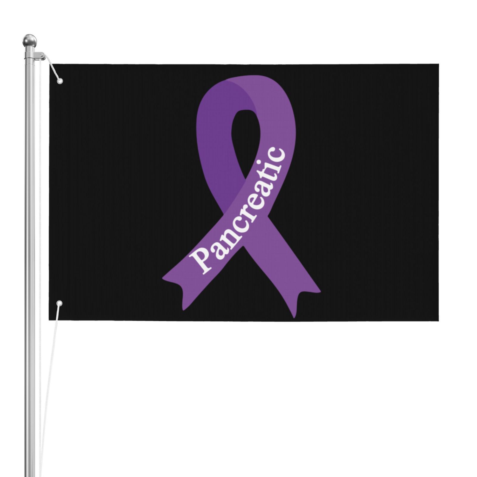Pancreatic Cancer Ribbon Flag Double Sided Flag 2x3ft For Home/Company ...