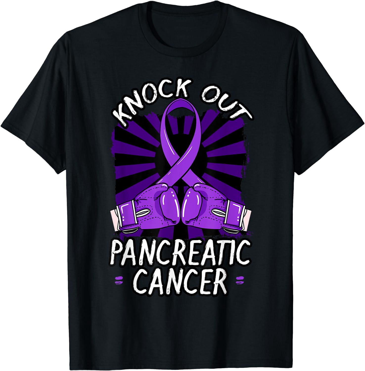 Pancreatic Cancer Shirt Adenocarcinoma Stomach Boxing Gift T-Shirt ...