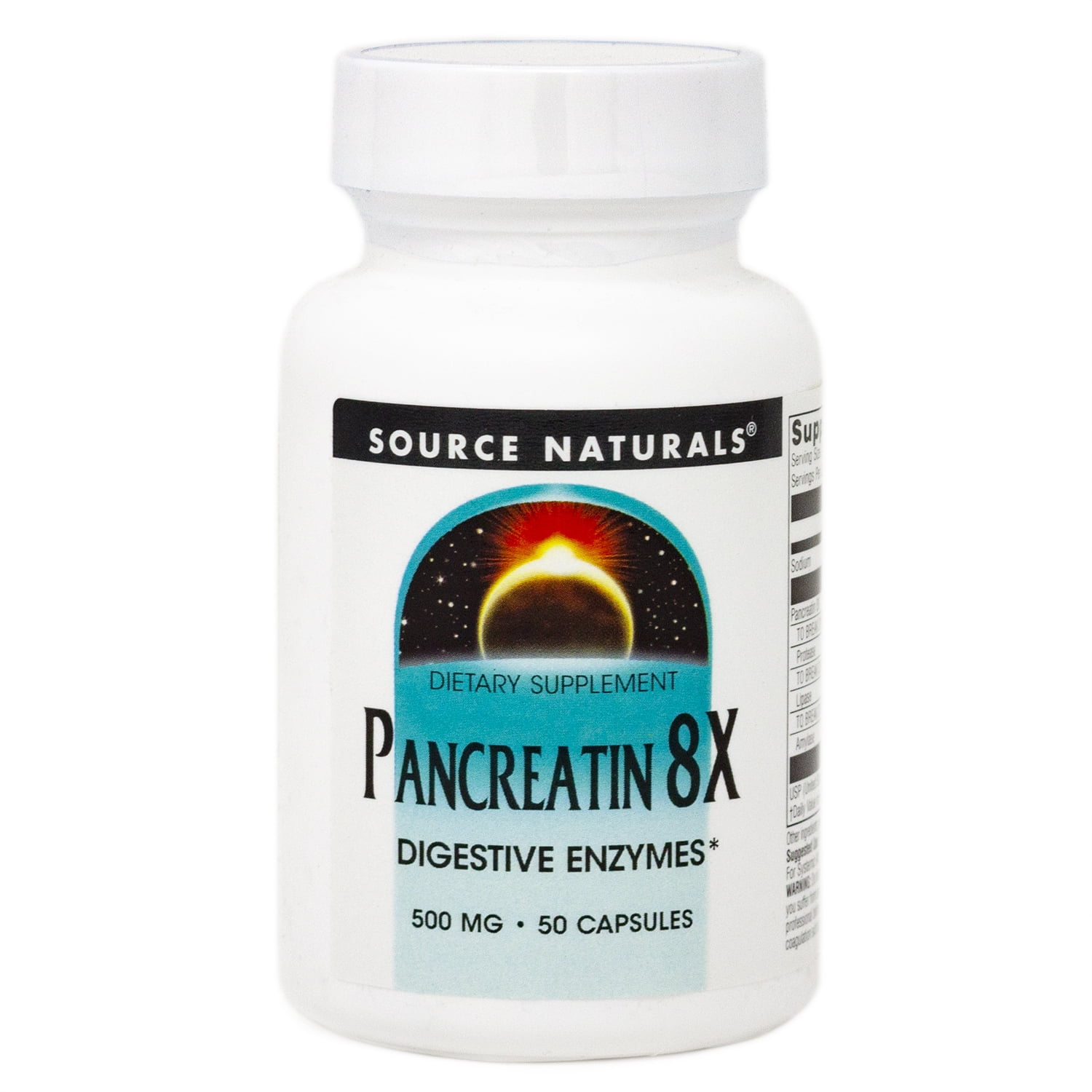 Source Naturals Pancreatin 8X - Digestive Aid & Systemic Enzyme, 50 ...