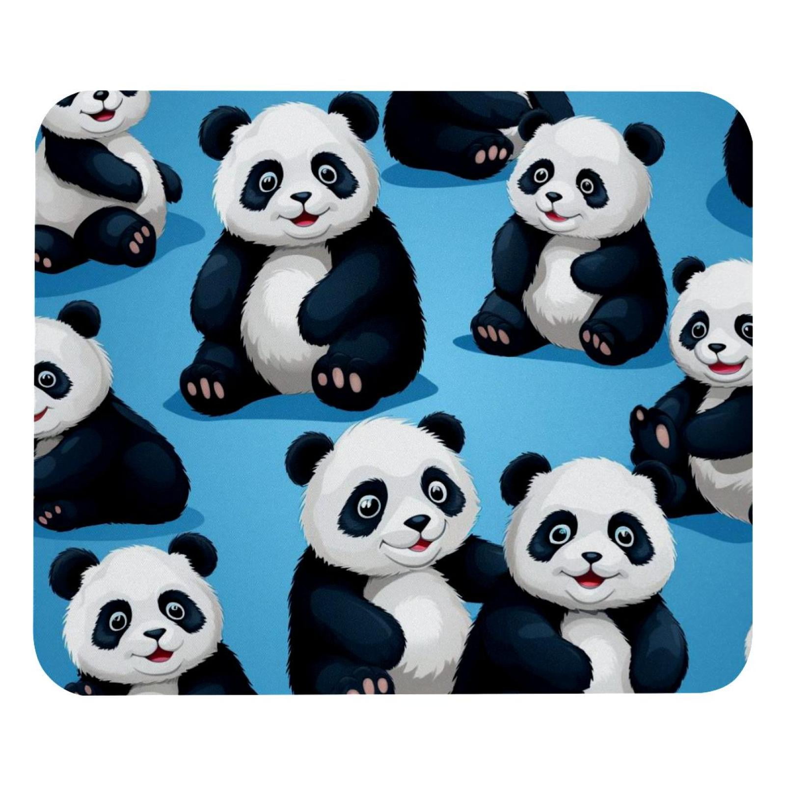 Panda 8.3x9.8 Inch Square Gaming Mouse Pad with Non-Slip Rubber Bottom ...