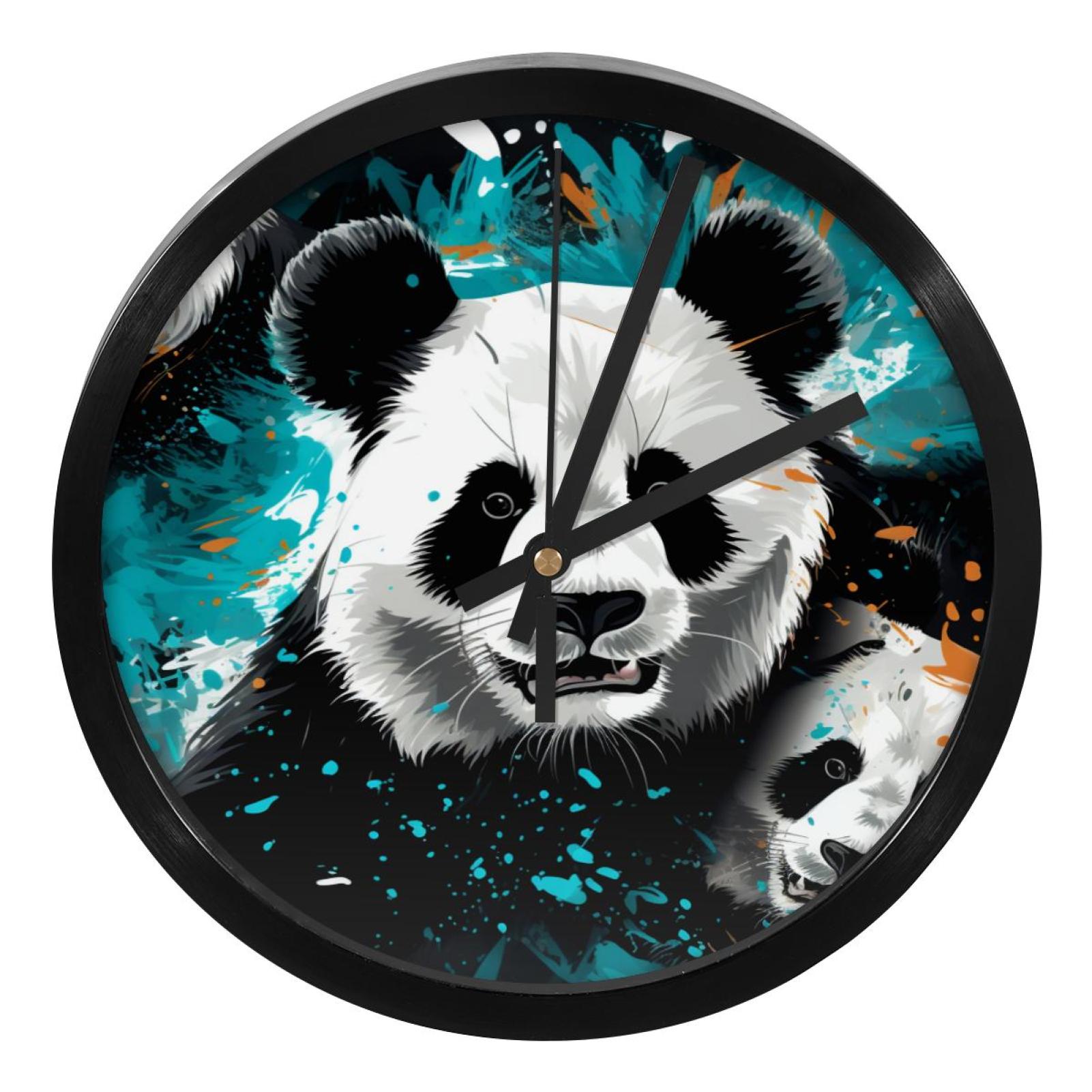 Panda 9.8 Inch Silent Round Digital Wall Clock - Battery Operated ...