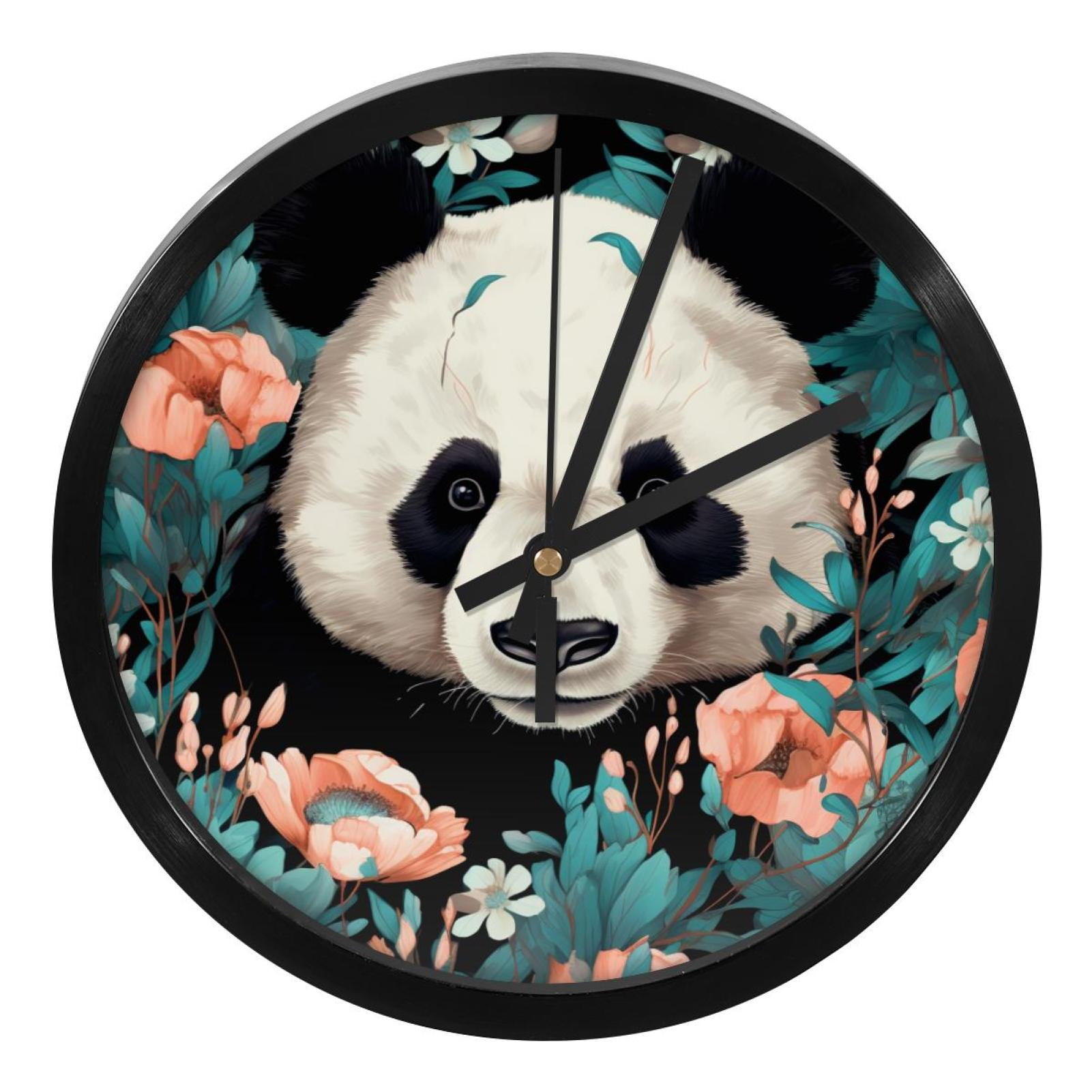 Panda 9.8 Inch Silent Round Digital Wall Clock - Battery Operated ...